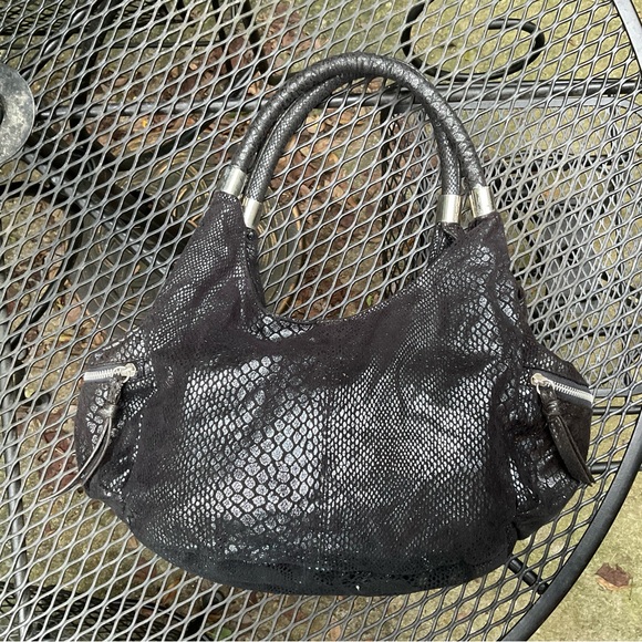new directions | Bags | Nice Iridescent Shimmering Black Cloth Silver ...